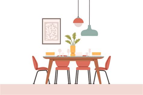 1100 Cartoon Dining Room Stock Illustrations Royalty Free Vector