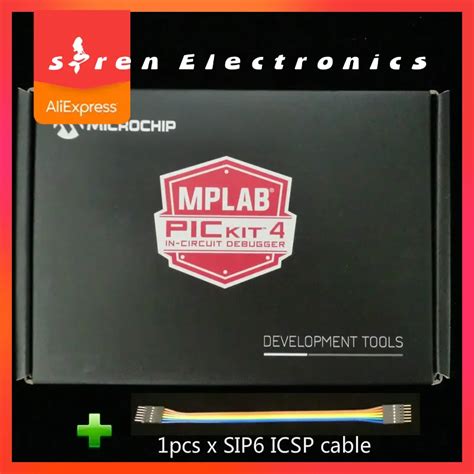 PG164140 Hardware Debuggers MPLAB PICKit 4 PICKit4 With USB And SIP6 ICSP Cable