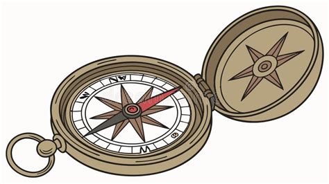 Classic Compass Navigation And Exploration Symbol Vector Design Generative Ai Stock Vector