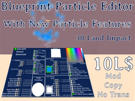 Second Life Marketplace Blueprint Particle Editor