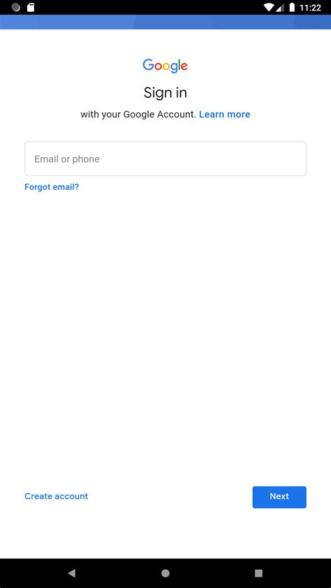 Android How To Open Gmail Login Activity By Using Intent Stack Overflow