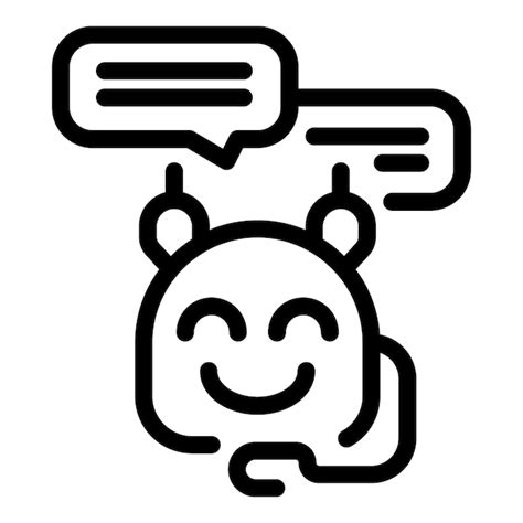 Premium Vector Chatbot Icon Showing Happy Chat Bot Having Conversation