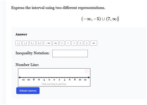 solved express the interval using two different