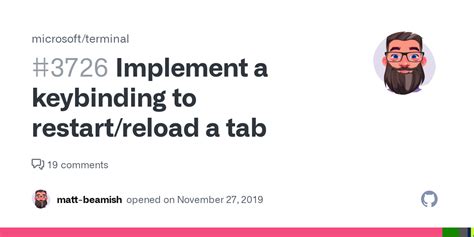 implement a keybinding to restart reload a tab · issue 3726