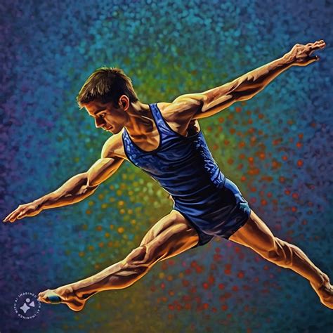 Dot Art Portrait Of Male Gymnast By Badgercmyk On Deviantart