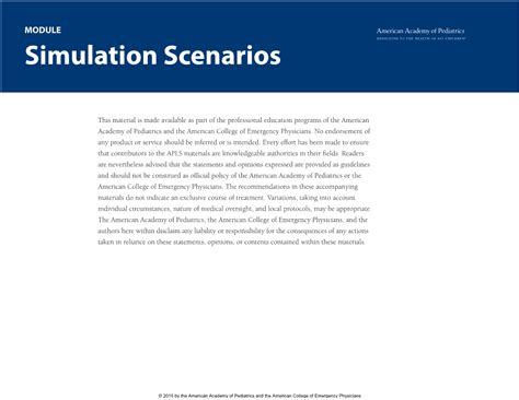 Apls Simulation Scenarios Docslib