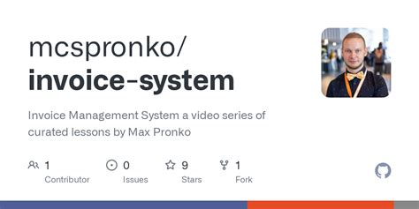 GitHub Mcspronko Invoice System Invoice Management System A Video Series Of Curated Lessons