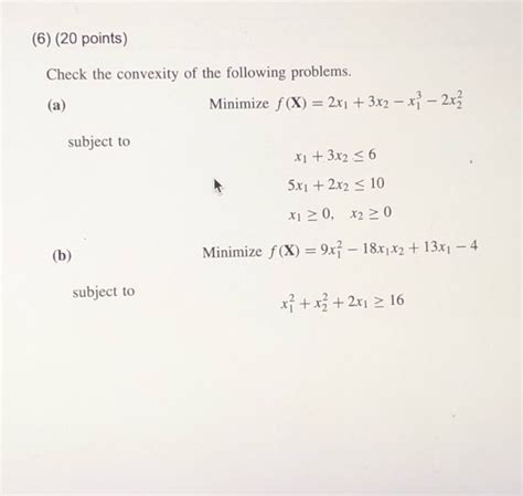 Solved Points Check The Convexity Of The Following Chegg