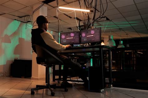 Premium Photo Hacker Cyberattack Man Writing Password Hacking