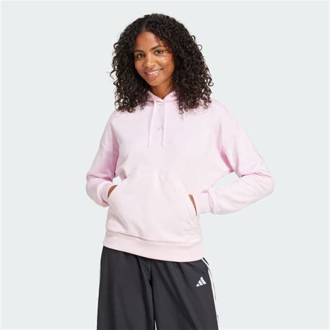 Adidas Essentials Small Logo Feel Cozy Hoodie Pink Adidas Australia