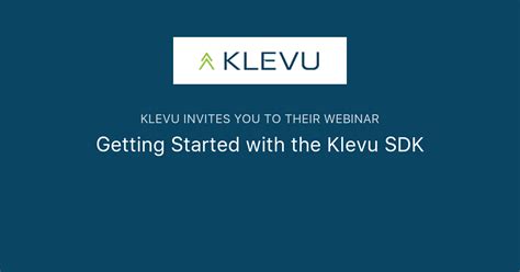 Getting Started With The Klevu Sdk Klevu