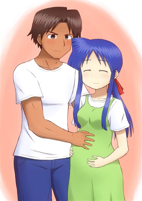 Safebooru 1boy 1girl Aizawa Chizuru Arashiyama Gorou Bangs Blue Hair