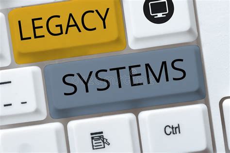 Handwriting Text Legacy Systems Internet Concept Old Method Technology Computer System Or