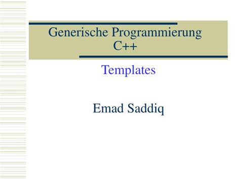 Ppt Generische Programmierung C Powerpoint Presentation Free
