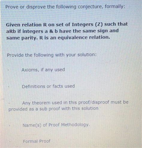 solved prove or disprove the following conjecture formally
