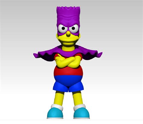 Archivo Obj Bart Simpson Bartman Fan Art 🎨 ・plan De Impresión En 3d Para Descargar・cults