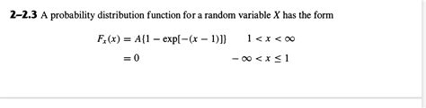 solved 2 4 1 for the random variable of problem 2 3 2 find