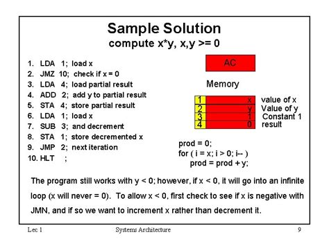 Systems Architecture Lecture 1 Random Access Machines Jeremy