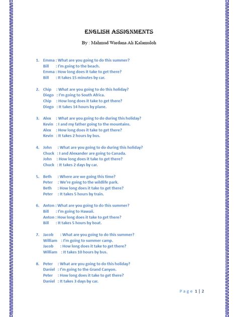 English Assignments Pdf