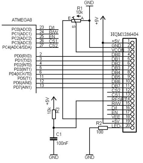 Controlling Graphical 128x64 Lcd Based On Ks0108 Do It Easy With Scienceprog