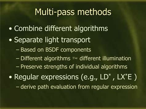 Ppt On Robust Monte Carlo Algorithms For Multi Pass Global Illumination Powerpoint