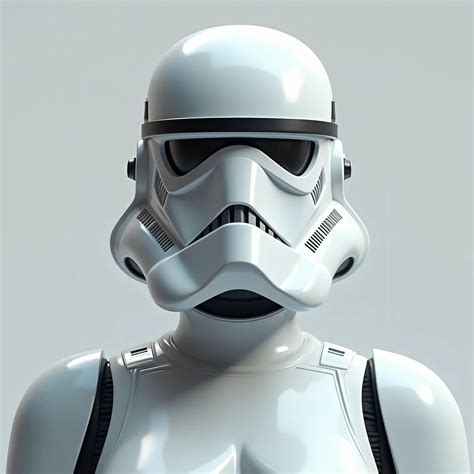 There Is A White Stormtrooper With A Black Helmet On Seaart Ai