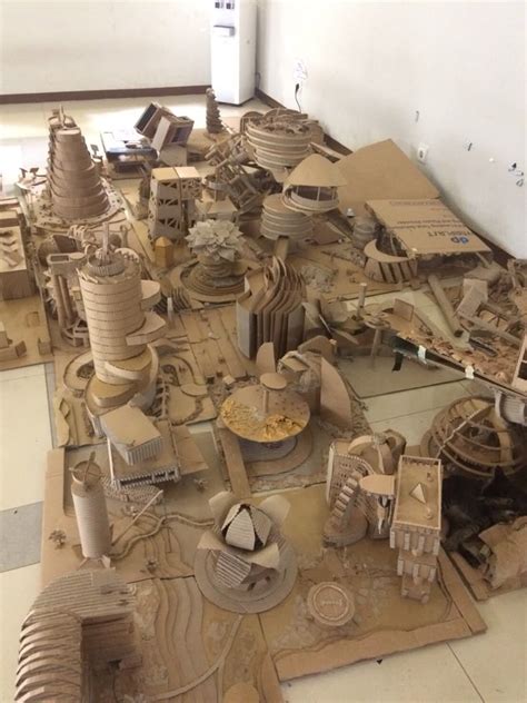 Cardboard Sculpture For Interior Architecture