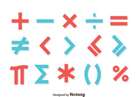 Red And Blue Math Symbol Vector 143751 Vector Art At Vecteezy