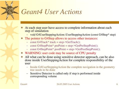 Geant4user Actions And Analysis Ppt Download