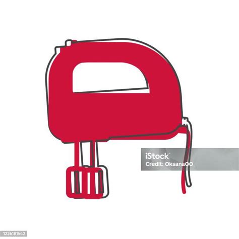 흰색 고립 된 배경에 부엌 믹서 만화 스타일의 벡터 아이콘입니다 가축에 대한 스톡 벡터 아트 및 기타 이미지 가축 강철 개념 Istock