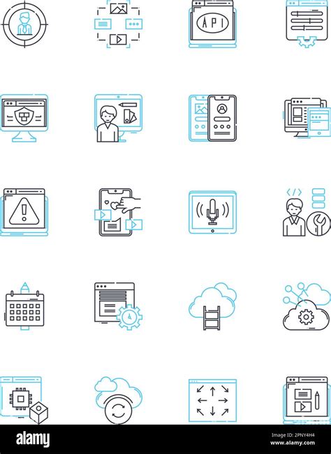 Market Segmentation Linear Icons Set Demographics Psychographics