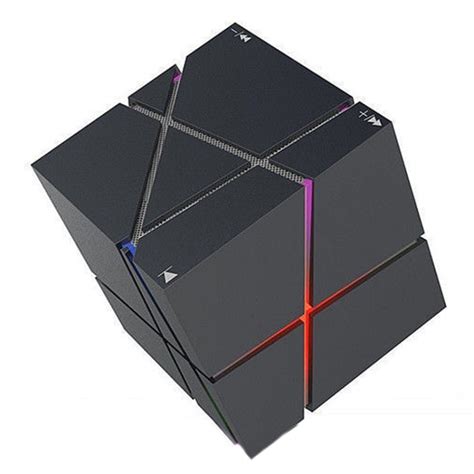 speakers qone cube ai smart voice controlled bluetooth speaker rgb