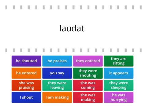 Stage 6 Verb Sorting Meanings Find The Match