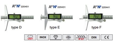 Electr Digital Depth Caliper • Ip67 • With Integraded Bluetooth® Technology Besmic Optic Industry