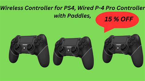 Wireless Controller For Ps4 Wired P 4 Pro Controller With Paddles Black P 4 Controller