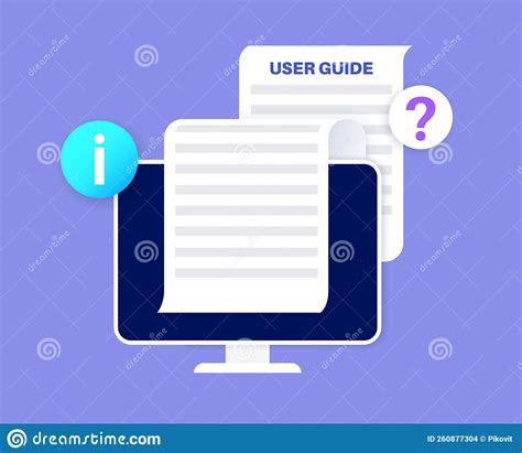 user guide manual stock vector illustration of education 260877304