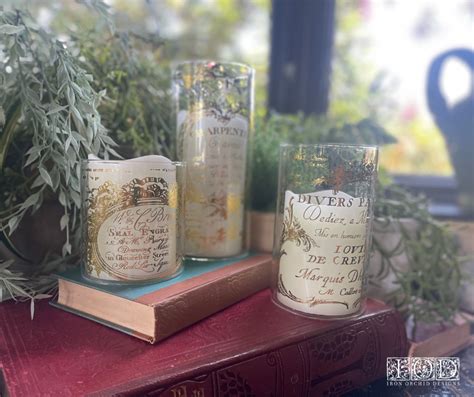 10 Minute Diy Candle Holder With Iod Gilded Transfers Iod Public