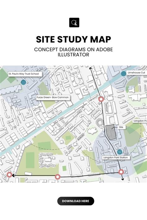 INTERACTIVE ADOBE ILLUSTRATOR WORKSHOP CONCEPTS DIAGRAMS Concept Diagram Map Site Analysis
