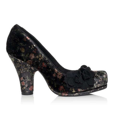 Eva Floral Velvet Ruby Shoo