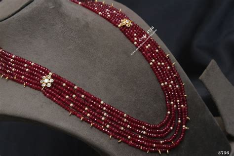 Ruby Mala With Cz Pendants Moksha Accessories