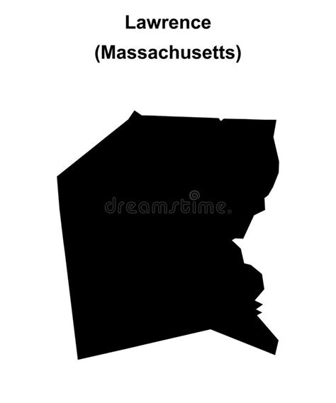 Lawrence Outline Map Stock Vector Illustration Of Border 357333775