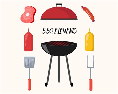 Bbq Elements Vector Mockup Templates Images Vectors Fonts Design
