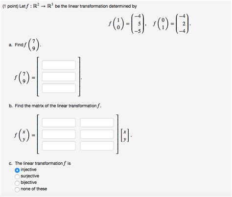 Solved Point Letf R R Be The Linear Transformation Chegg Com