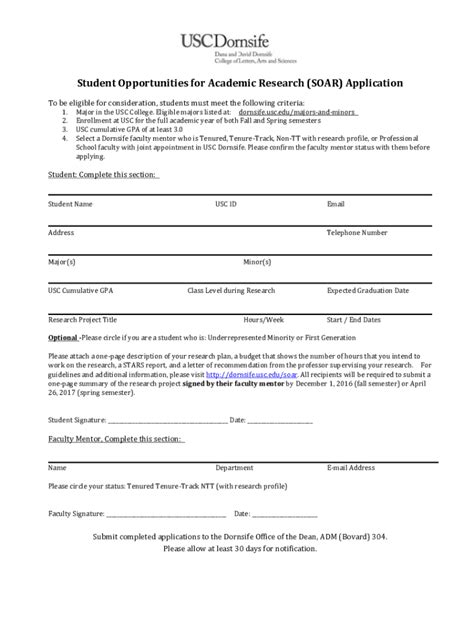 Fillable Online Dornsife Usc Soar App Templatedocx Fax Email Print