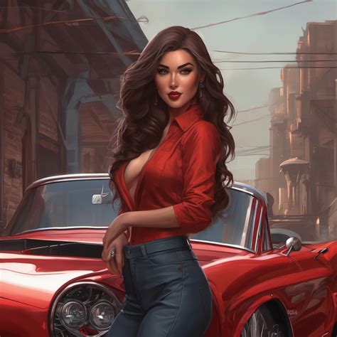 Hot Rod Pin-Up by DarkRaven420Art on DeviantArt