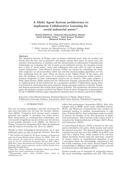 pdf a multi agent system architecture to implement collaborative
