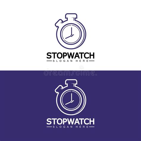 Stopwatch Timer Logo Design Vector Icon Symbol Illustration Template Stock Vector Illustration