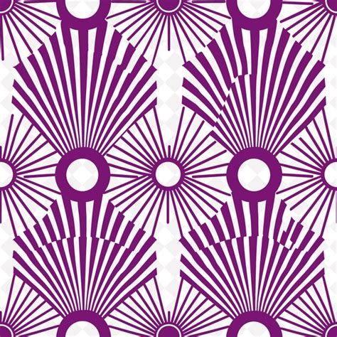 Premium Psd Art Deco Streamlined Pattern With Sun Icon And Symmetrical L Abstract Natural