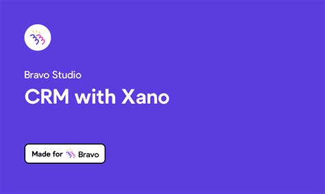 Bravo Sample Crm Weweb Xano Figma Community