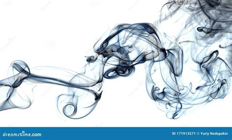 白色背景中的蓝烟雾 库存图片 图片 包括有 曲线 天空 图象 查出 艺术 装饰 靠山 颜色 171913571